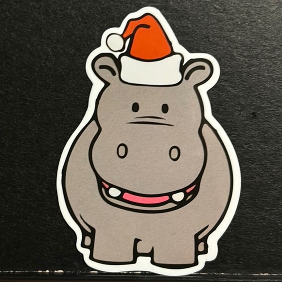 Design | Cartoon Hippo Sticker | Poshmark
